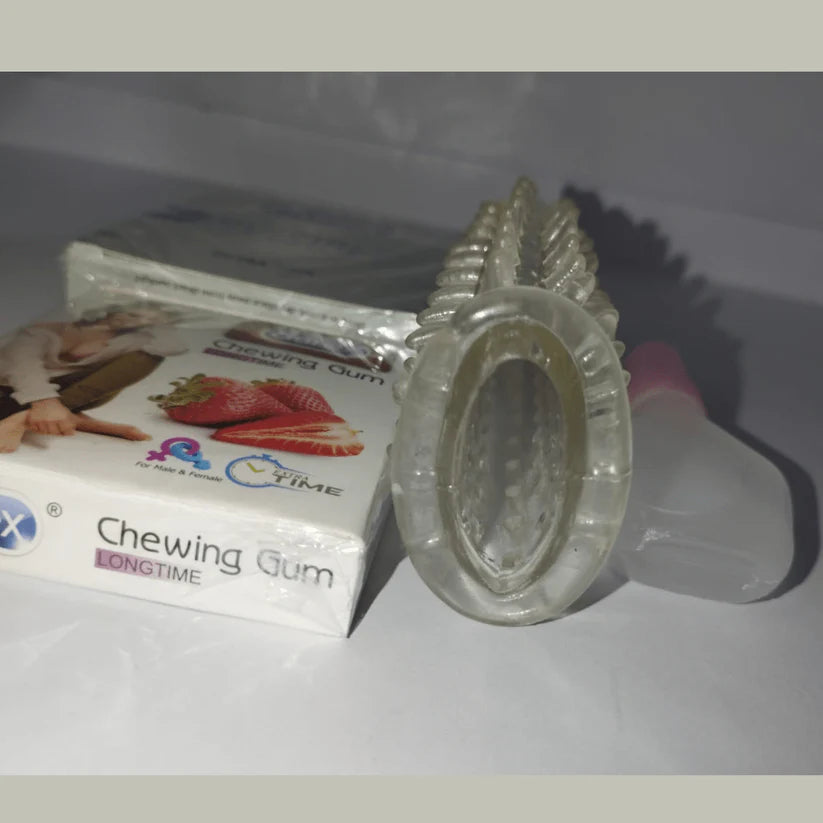 Washable Reusable Silicon Crystal Spike Condom with Bubble and Durex C ...